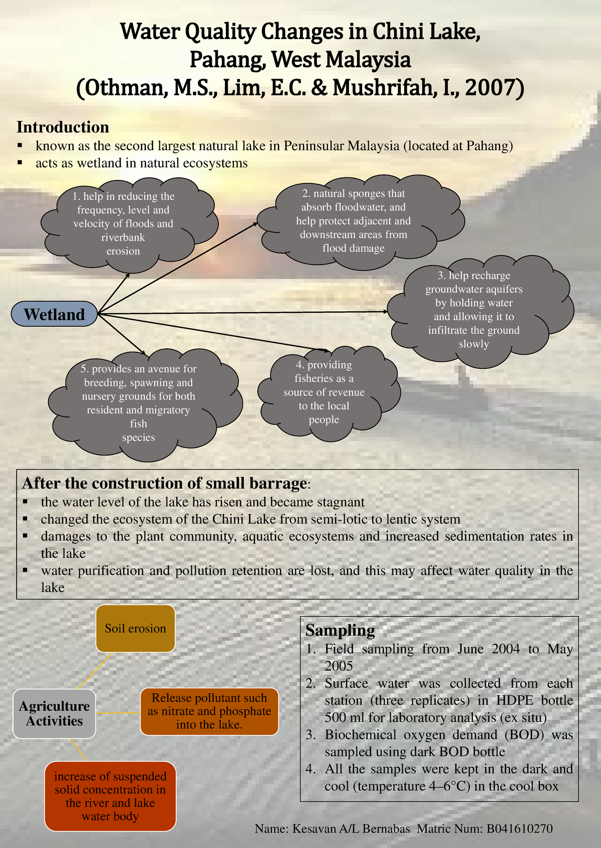 Water Quality Changes in Chini Lake - Water Quality Changes in Chini ...
