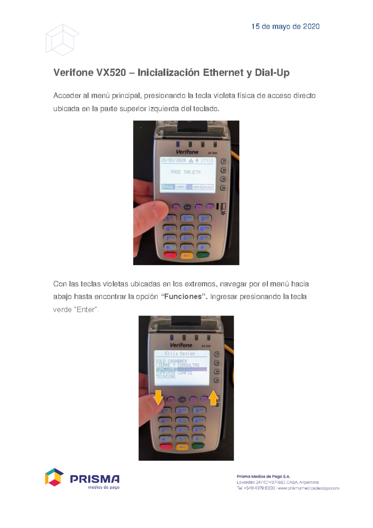 Verifone VX520 - Inicialización - Verifone VX520 – Inicialización ...