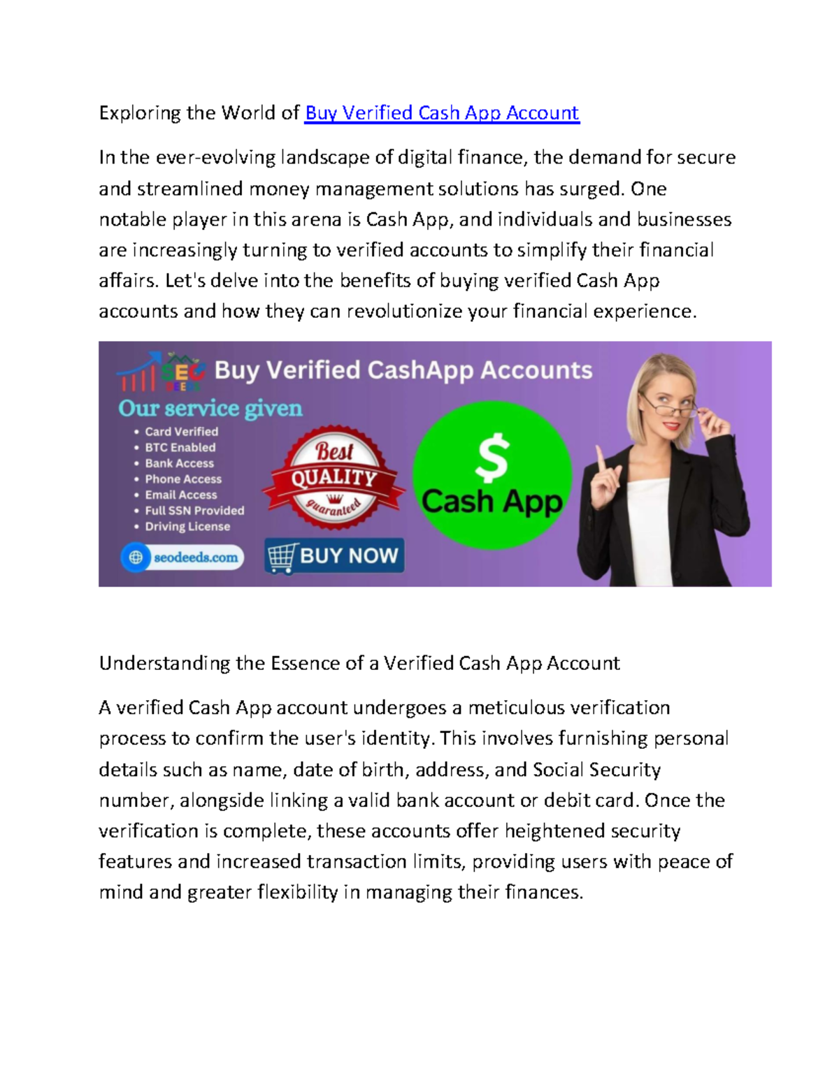 Buy Verified Cash App Accounts 4 - One notable player in this arena is ...