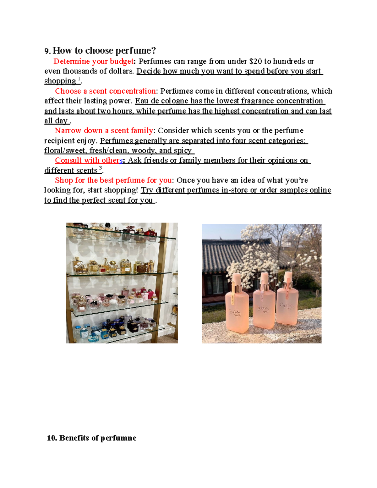 9,10 - discussion - 9. How to choose perfume? Determine your budget ...