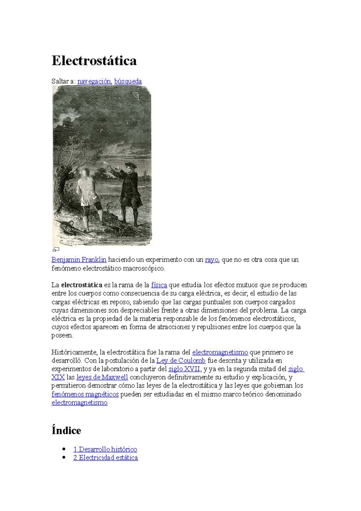 Electrostática - apunts de elctrostatica - Electrostática Saltar a ...