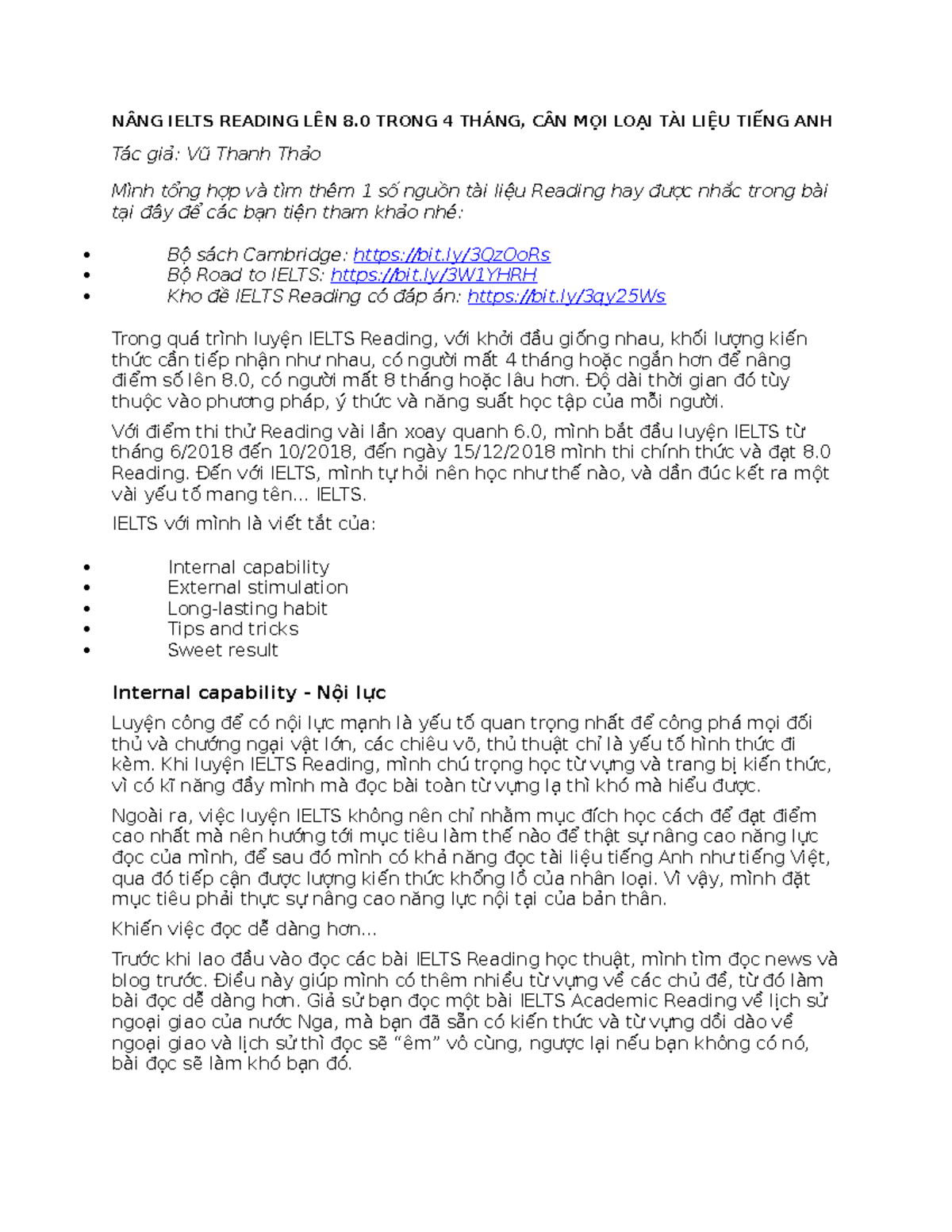 NÂNG Ielts Reading LÊN 8 - NÂNG IELTS READING LÊN 8 TRONG 4 THÁNG, CÂN ...