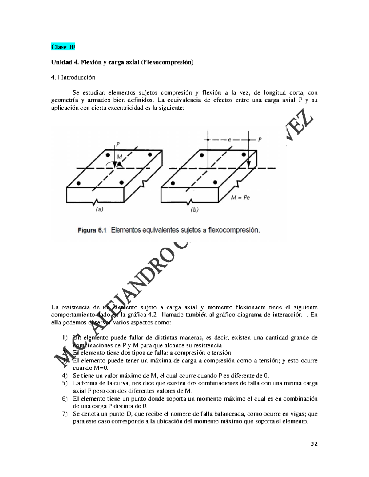 6 Flexión y carga axial (Flexocompresión) - Clase 10 Unidad 4. Flexión ...