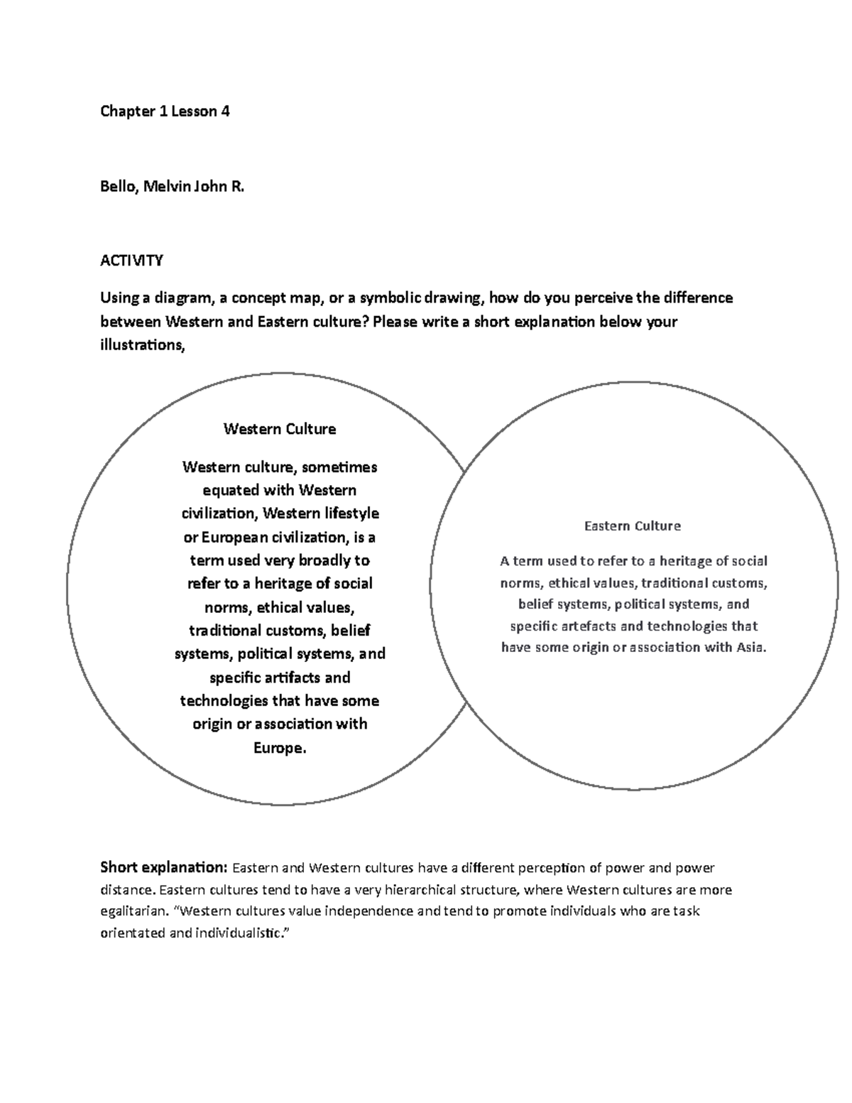 Chapter 1 Lesson 4 - Notes - Chapter 1 Lesson 4 Bello, Melvin John R ...