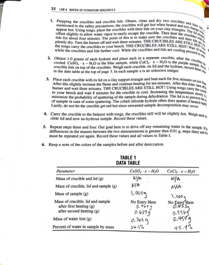Lab 7 - lab 7 - LAB REACTIVITY OF METALS INTRODUCTION In this experiment, the reactivity of a ...