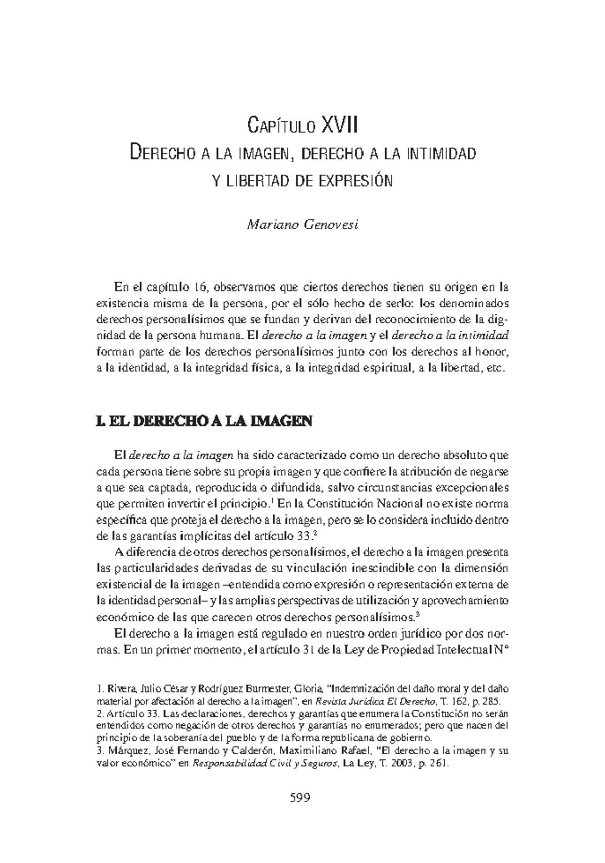 CAP 17 - Kdkdkd - caPíTulo Xvii derecho a la imagen, derecho a la ...