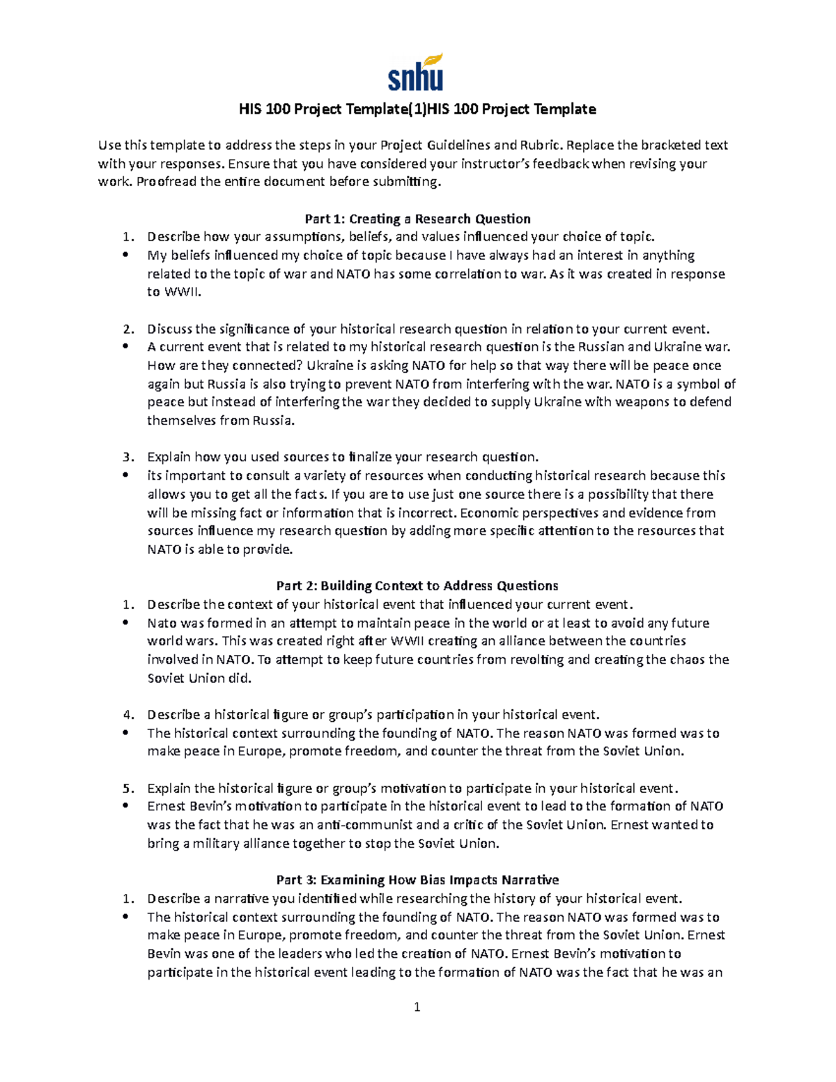 HIS 100 Project Template - HIS 100 Project Template(1)HIS 100 Project ...