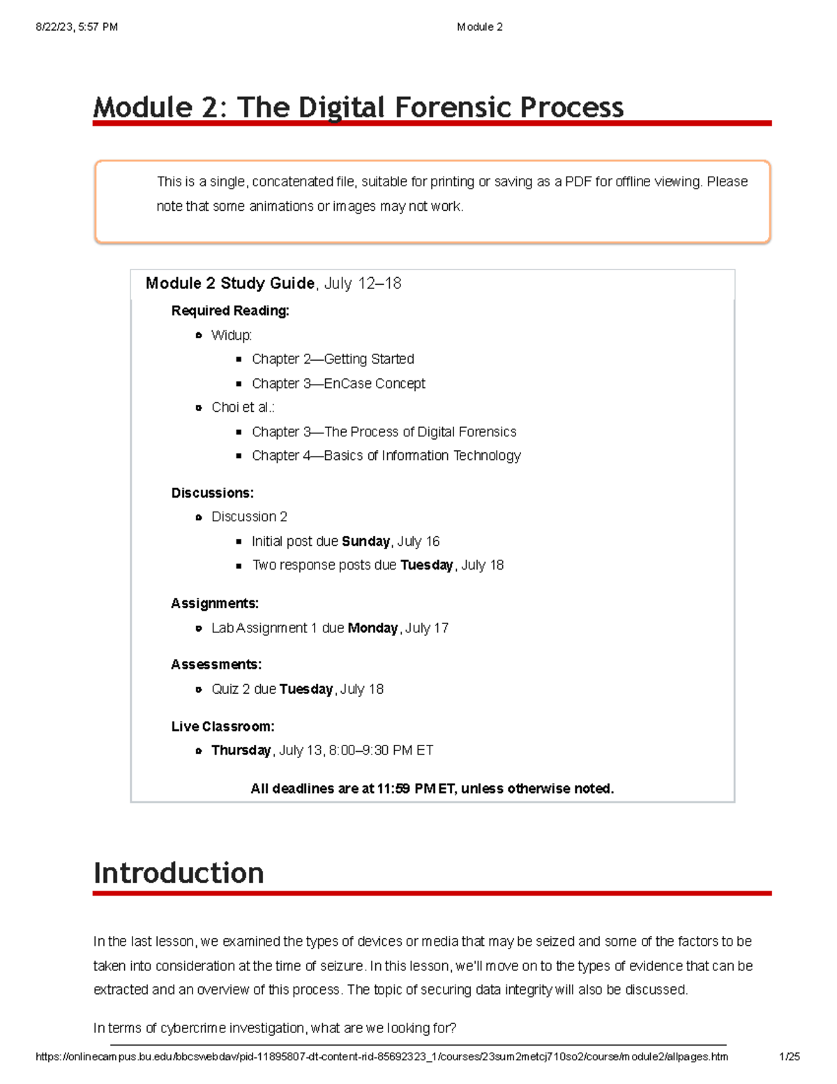 Module 2 - digital forensics labs - Module 2: The Digital Forensic ...