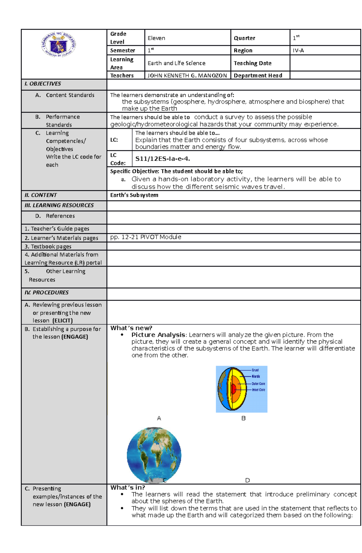 Inbound 6613758935065107440 - Grade Level Eleven Quarter 1 st Semester ...