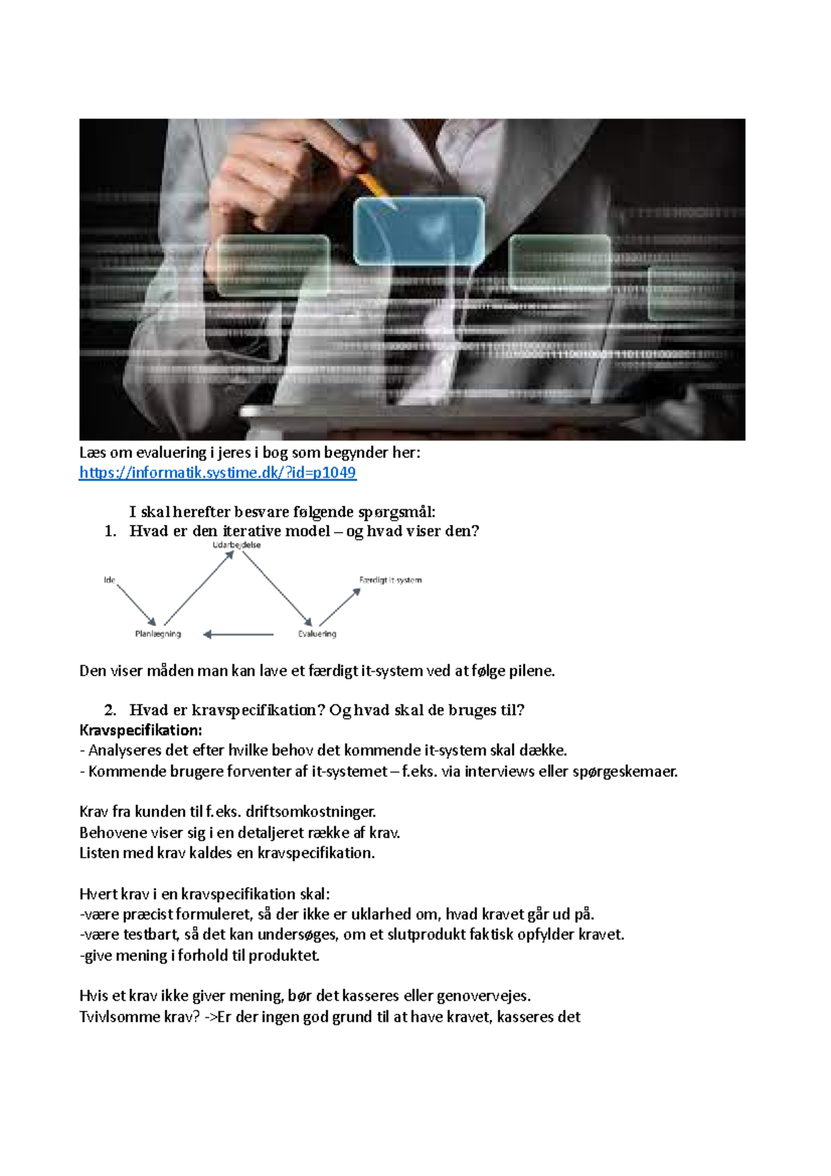 Evaluering informatik - Læs om evaluering i jeres i bog som begynder ...