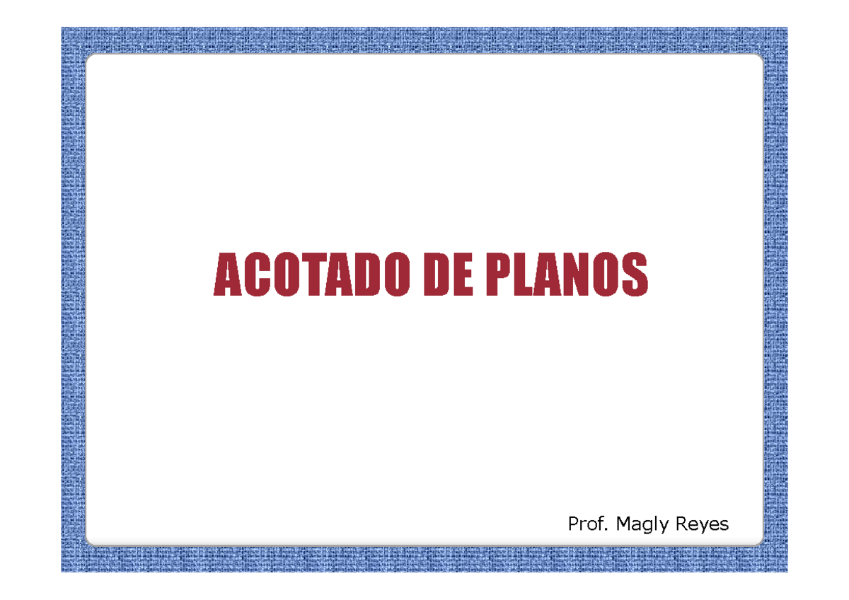 Acotado DE Planos Unefm-2018 - - Studocu