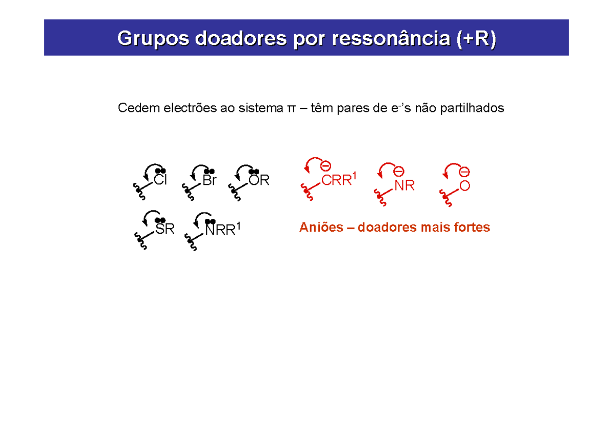 Doad Aceit-1 - FQO - Grupos doadores por ressonância (+R)Grupos ...