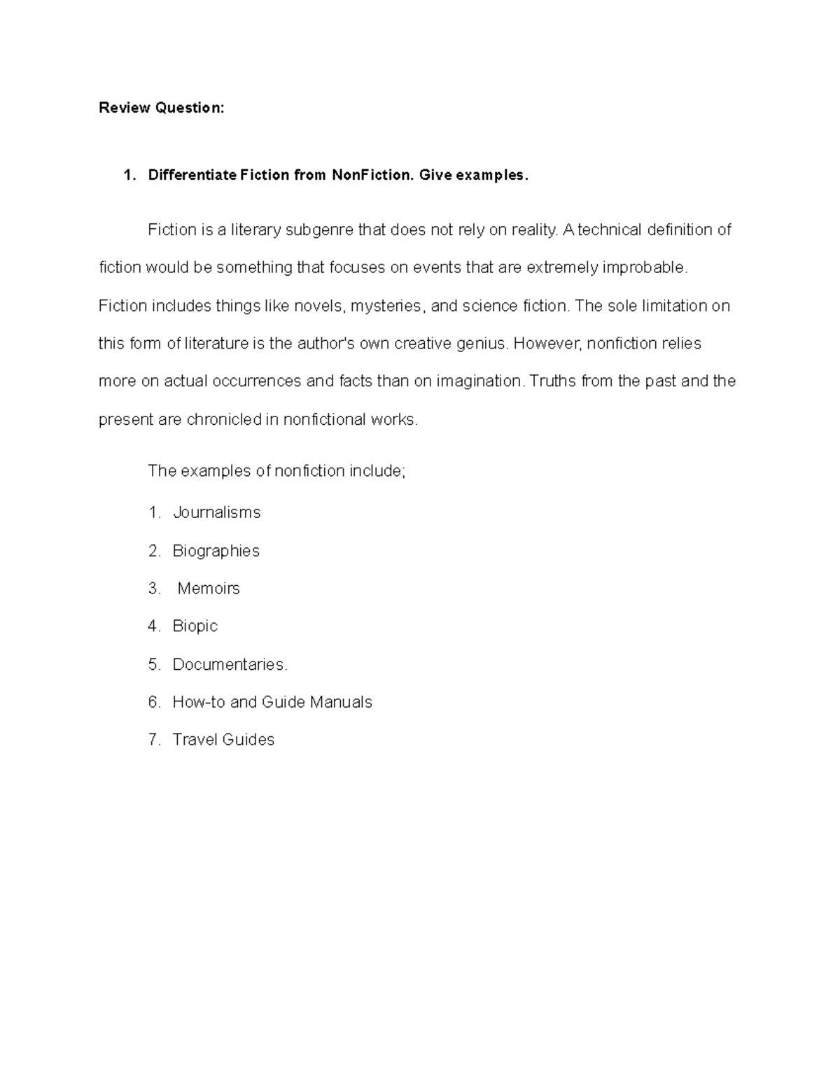 EL 223 Language of Literary Text - Fiction and Nonfiction ...