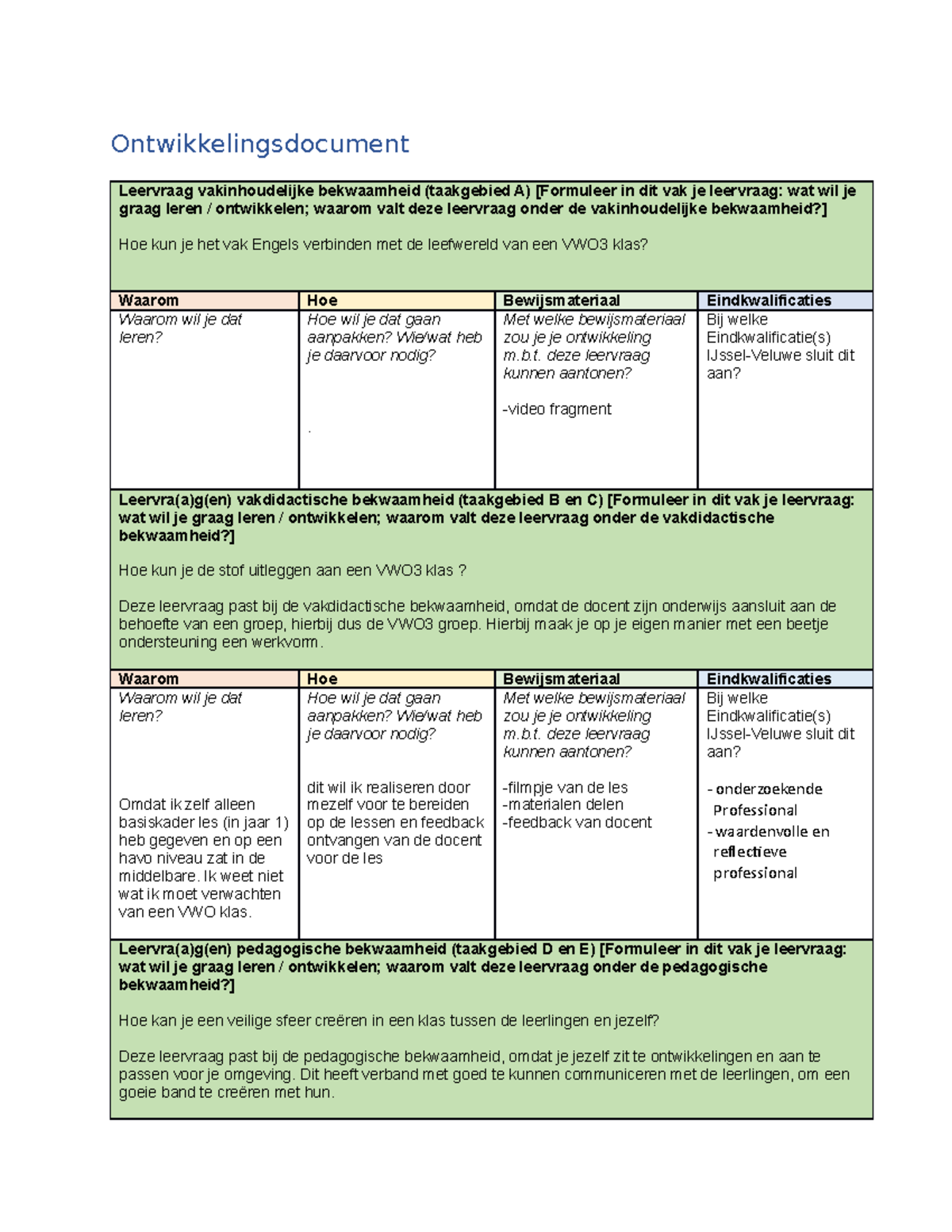 Ontwikkelingsdocument , lws2. leerwerktstage2 - Ontwikkelingsdocument ...