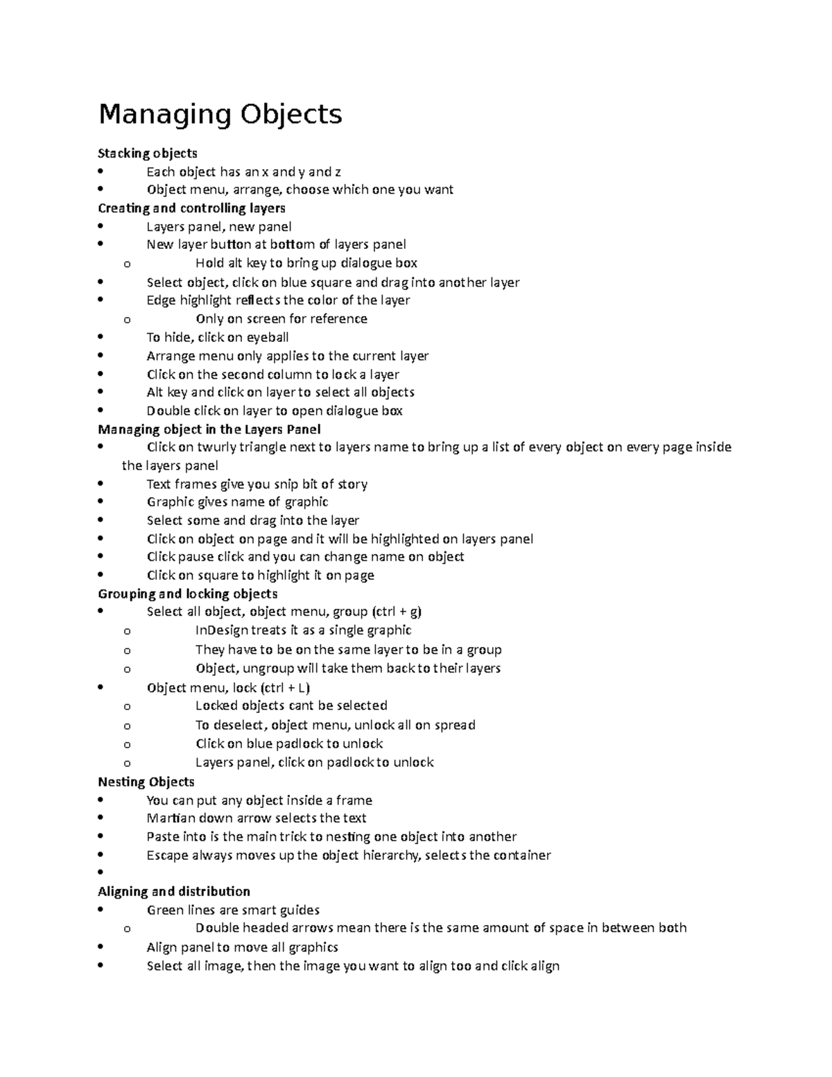 Managing Objects - InDesign - Ryan Moeller - Managing Objects Stacking ...