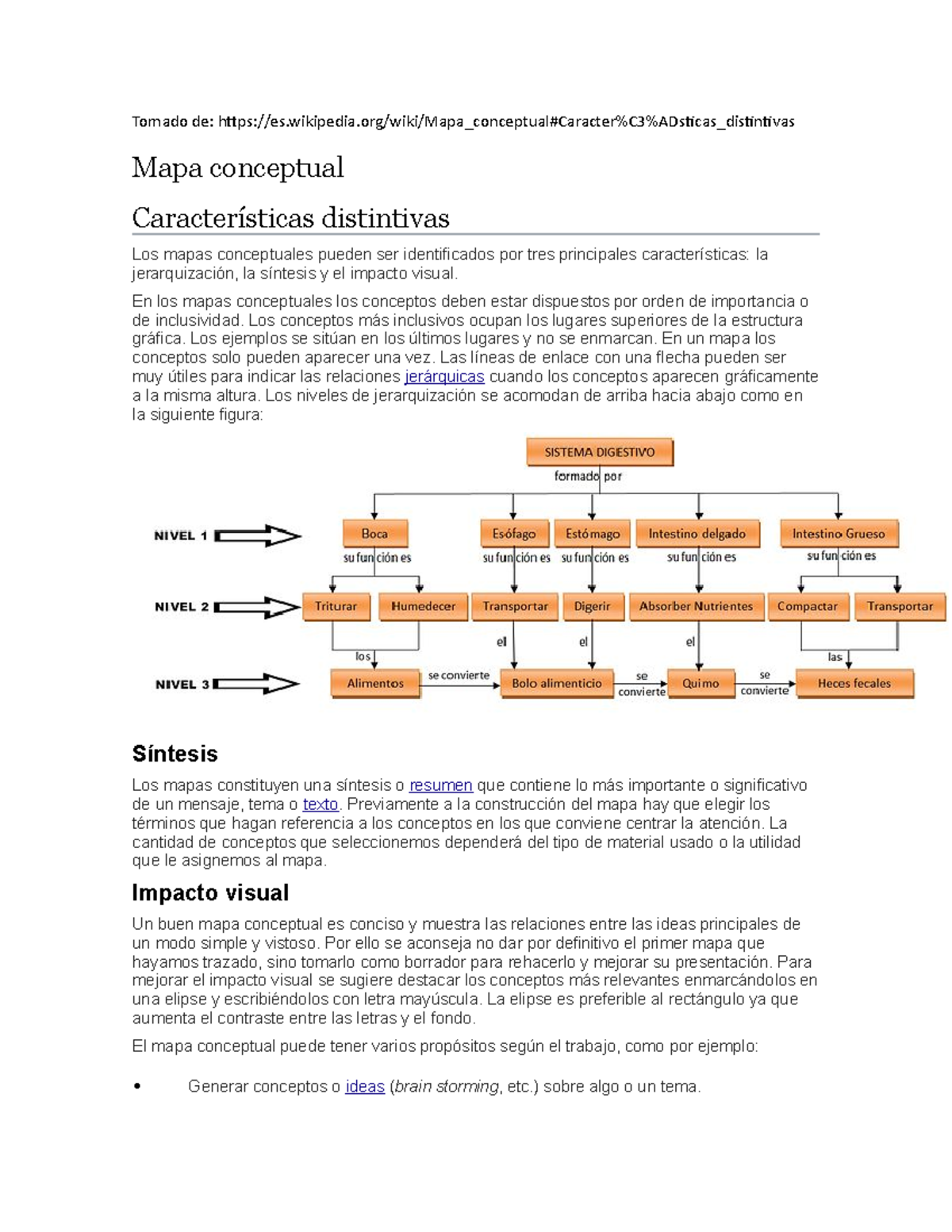 Mapa conceptual - Tomado de: es.wikipedia/wiki/Mapa_conceptual#Caracter ...