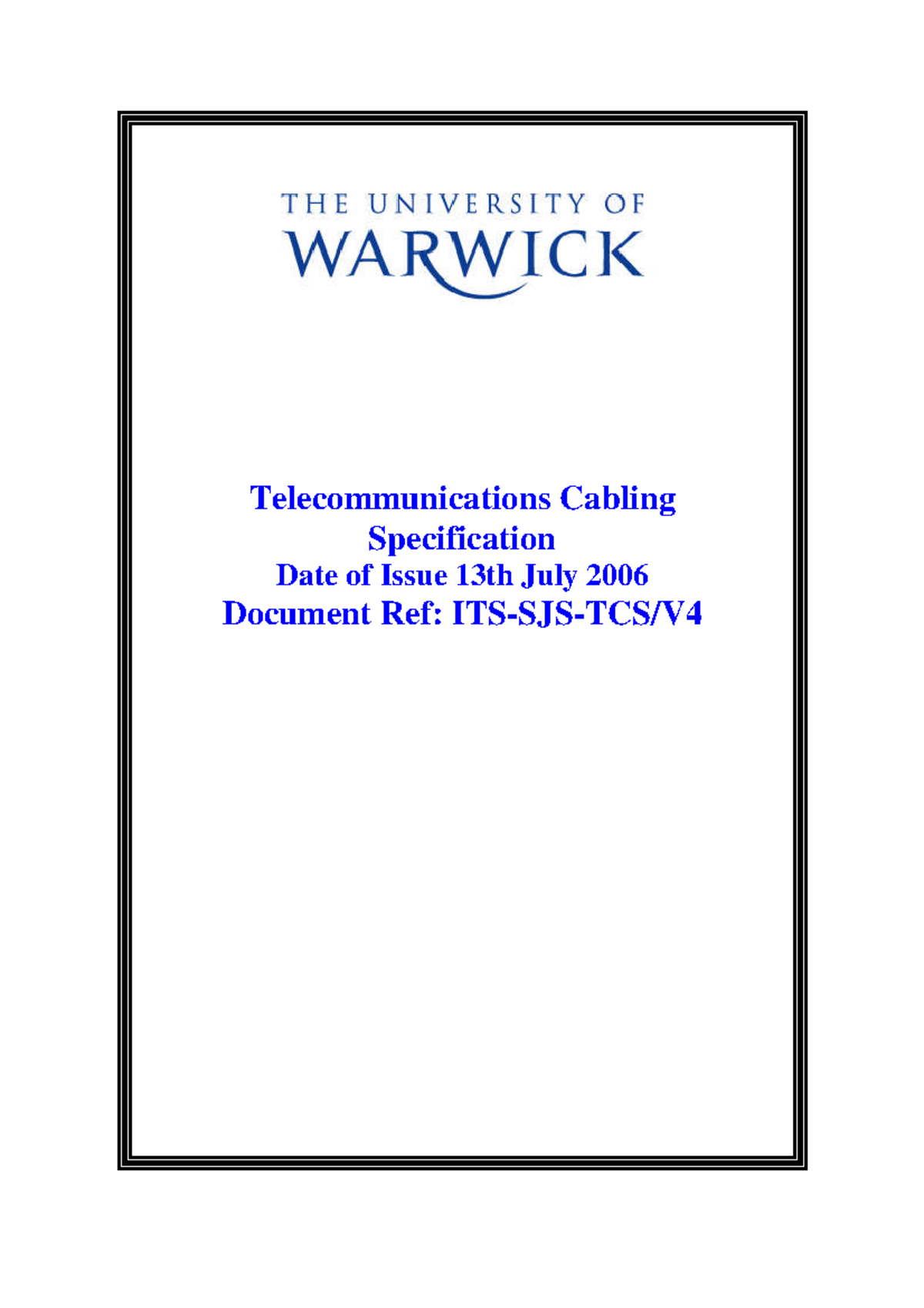 Telecomunications cabling specification v4 - Telecommunications Cabling ...