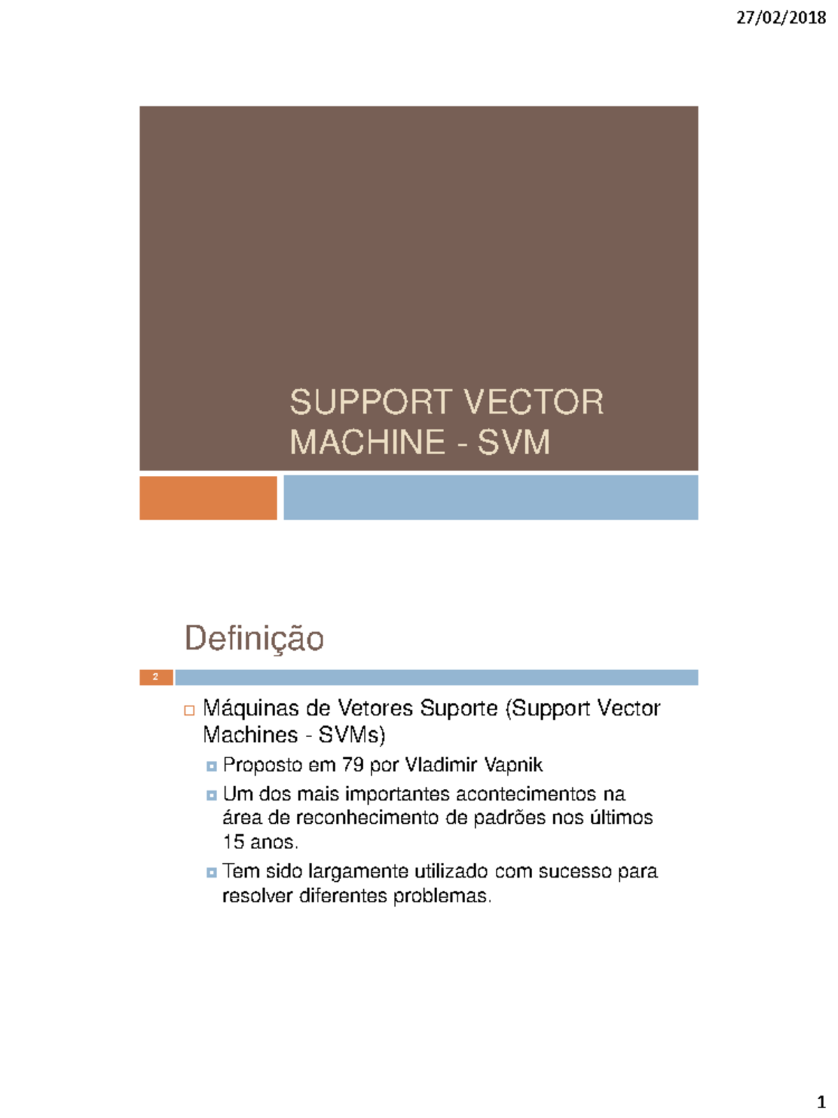 Aula08 -SVM -Support Vector Machines - Warning: TT: undefined function: 32 SUPPORT VECTOR ...