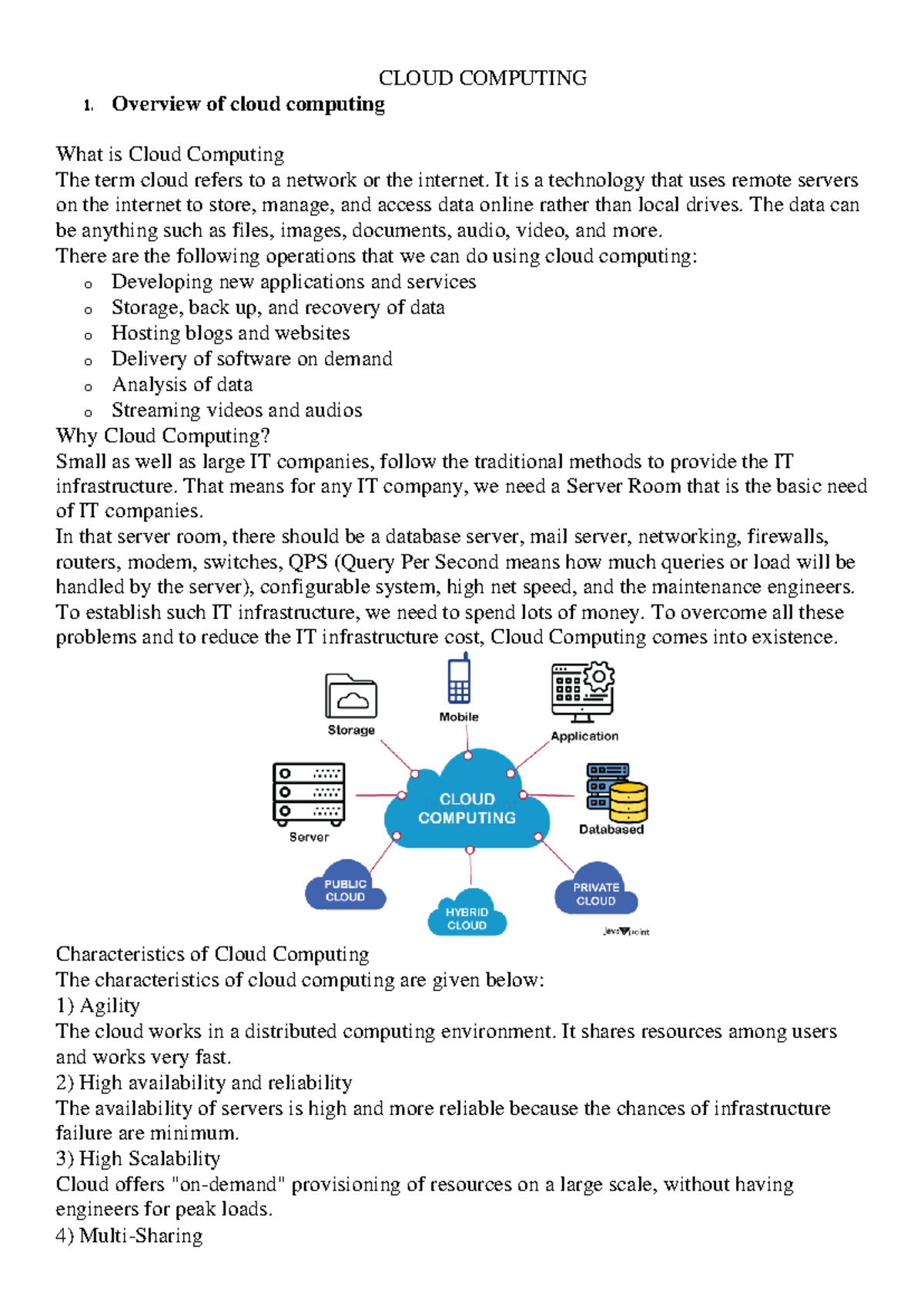 Cloud Computing - vdgfbgtynjmkti8ntgvrcdxws - CLOUD COMPUTING Overview of cloud computing What ...