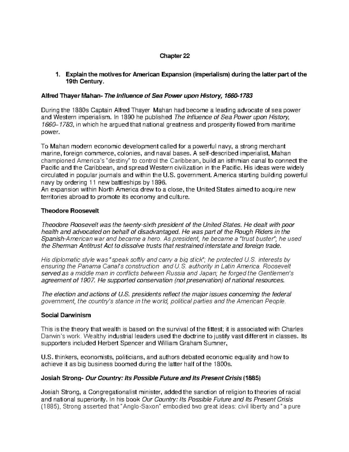 Chapter 22Notes 2 - Summary self written - Chapter 22 Explain the ...