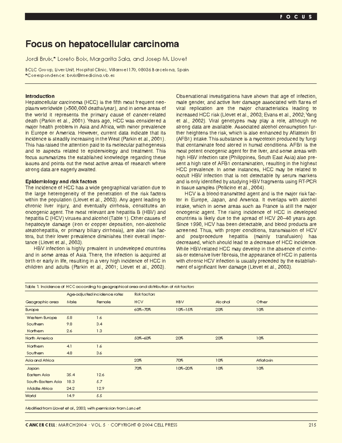 Cancer CELL - Article - CANCER CELL : MARCH 2004 + VOL. 5 + COPYRIGHT ...