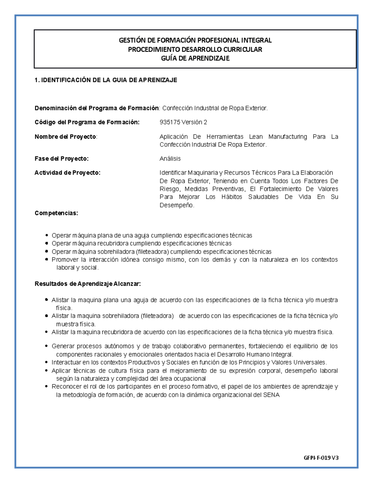 GFPI-F-019 Formato Guia de Aprendizaje FASE Análisis - GESTIÓN DE FORMACIÓN PROFESIONAL INTEGRAL ...