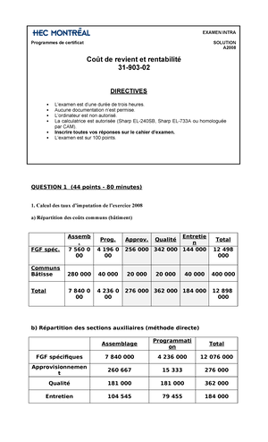 30949 - Modèle Final - PARTIE 1 - Questions à choix multiples (QCM ...