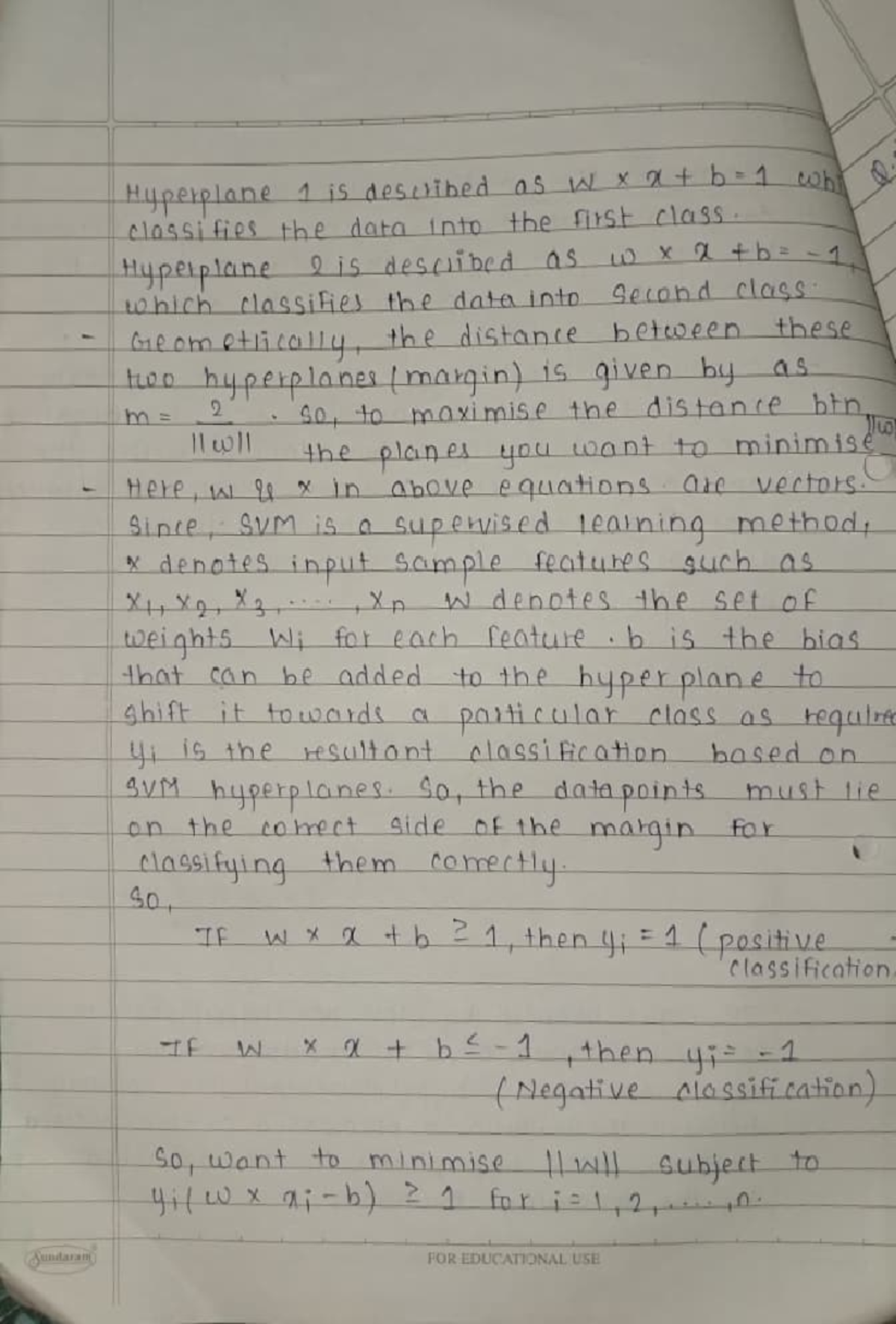 ML Written Notes -4-41 - Machine Learning - Studocu