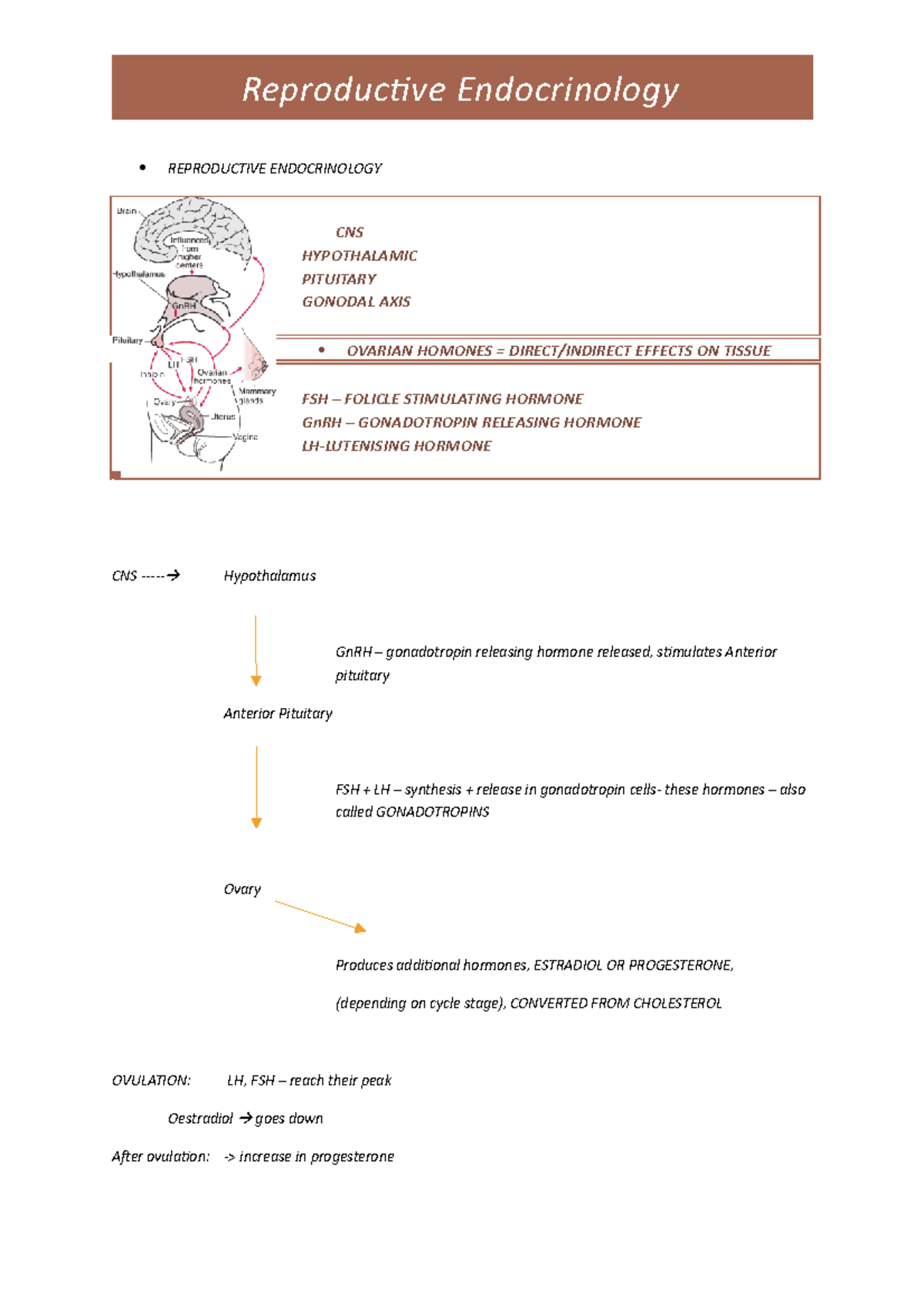 Reproductive Endocrinology, Conception, Pregnancy & Birth, Cycle of ...
