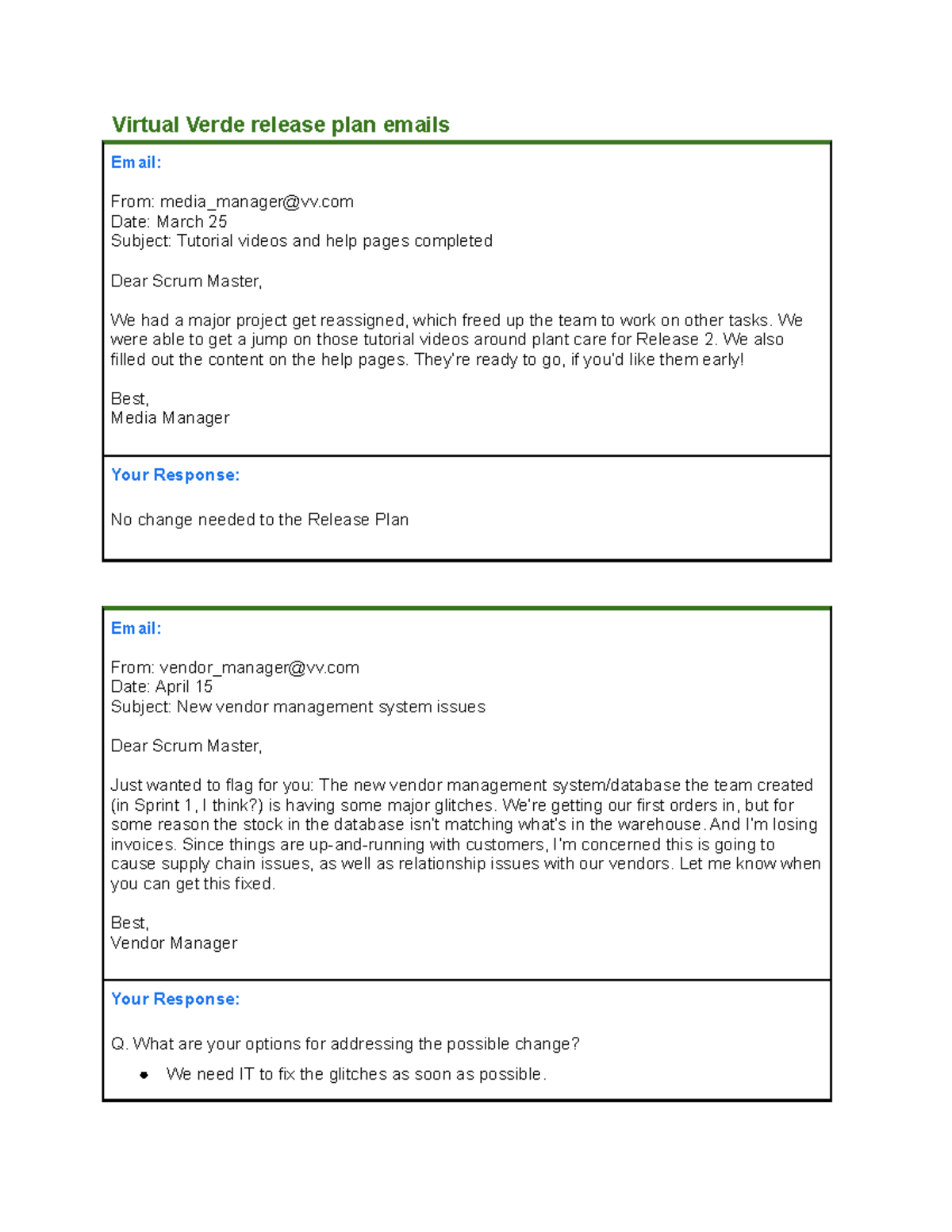 Activity-Exemplar -Emails-for-the-release-plan project mang - Virtual ...