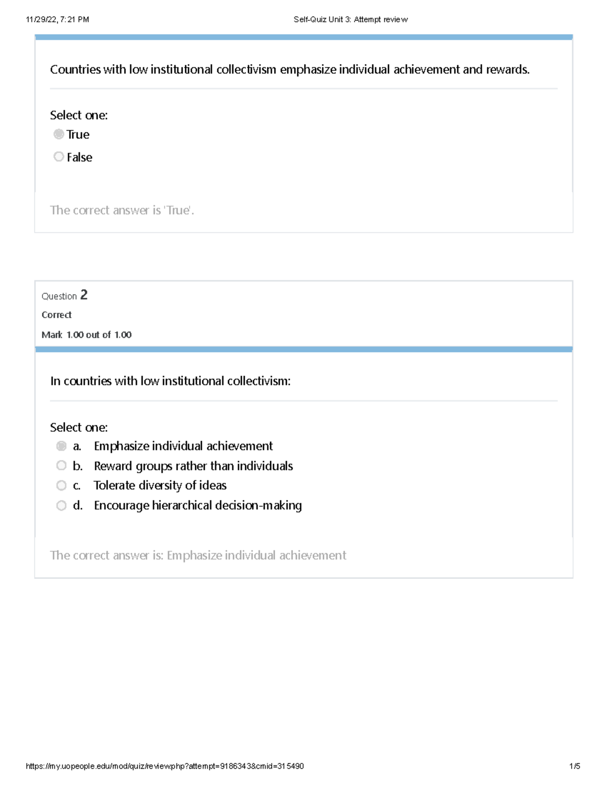 Self Quiz Unit 3 Attempt Review Pdf 2 Question 2 Correct Mark 1 Out Of 1 Countries With Low