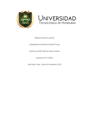 Tarea 4 Modulo IV Derecho Laboral PDF - NIDAH JOSEPHINE MOORE FORBES 202020020048 TAREA MÓDULO ...