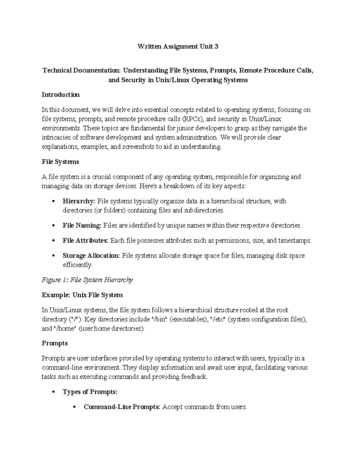 Written Assignment Unit 3 - These topics are fundamental for junior developers to grasp as they ...