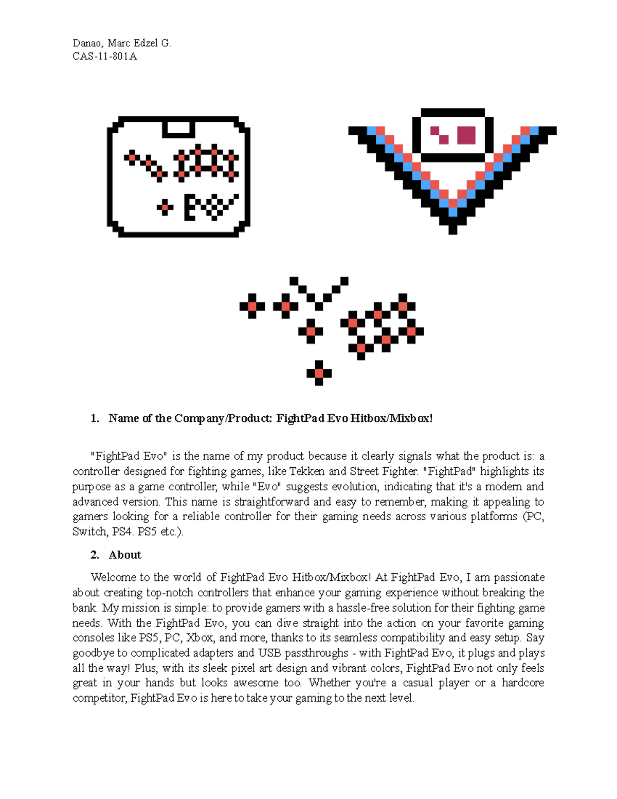 Danao LOGO - Danao, Marc Edzel G. CAS- 11 - 801A 1. Name of the Company ...