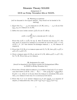 Measure Theory Assignment 1 2020/2021 - MA359 “Measure Theory” Oleg ...