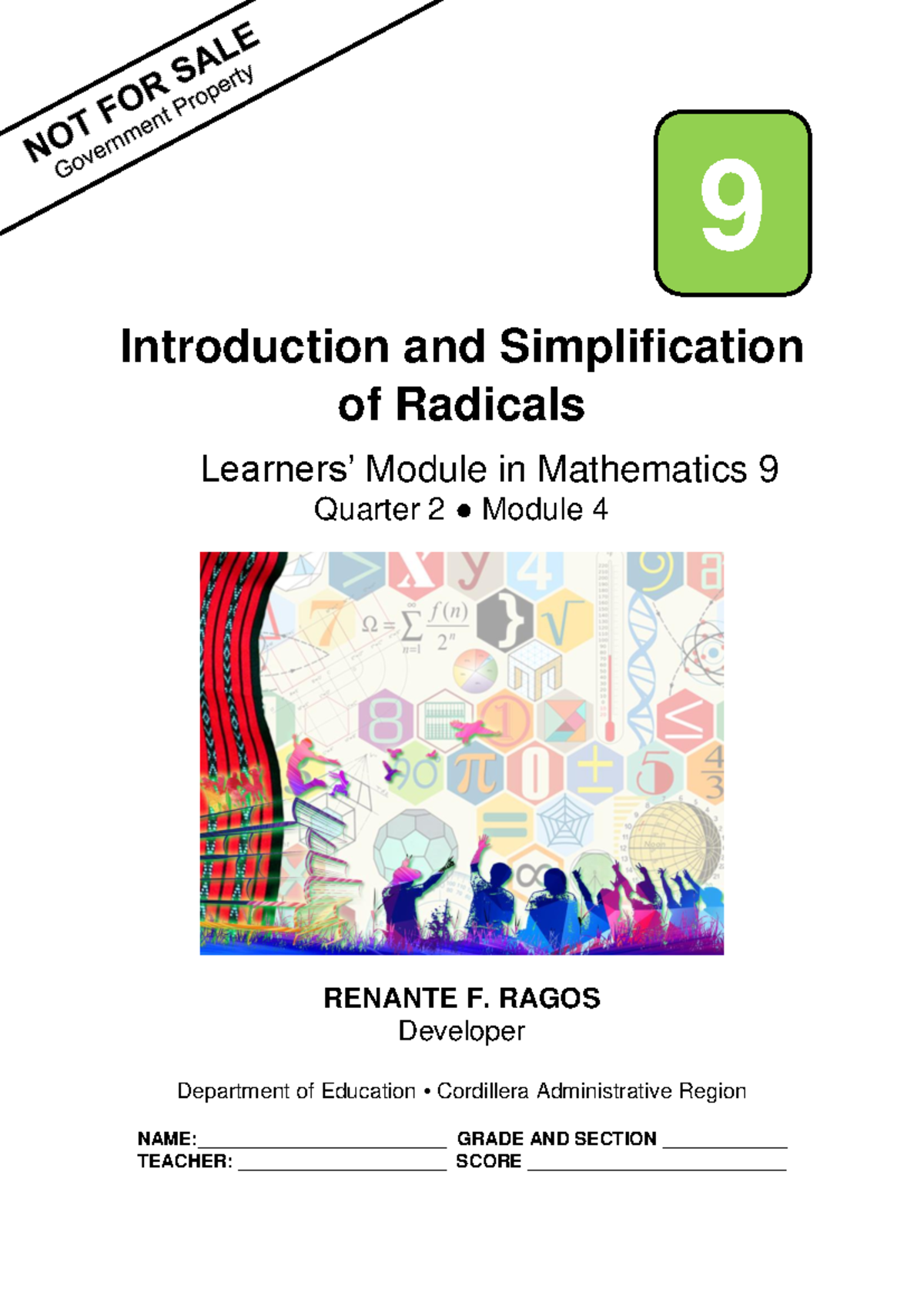 RO Math9 Q2 Week4-1 - Introduction and Simplification of Radicals ...