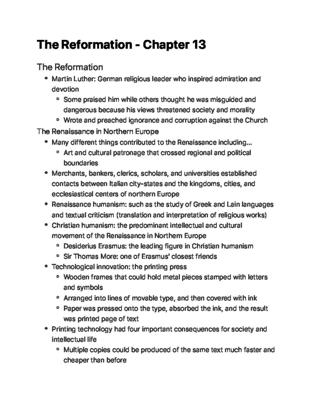 The Reformation - Chapter 13 - T h e Re fo r m a t i o n - C h a p te r ...