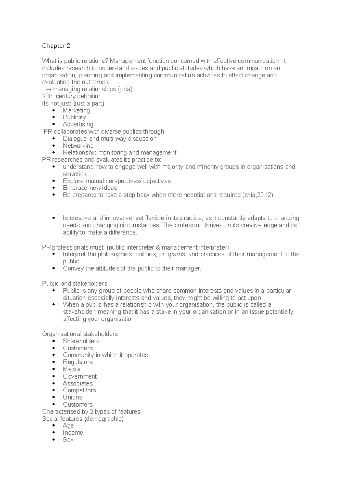 Chapter 2 pr - textbook notes week 2 - Chapter 2 What is public ...