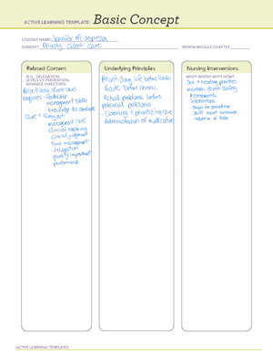 Coagulation - template - ACTIVE LEARNING TEMPLATES System Disorder ...