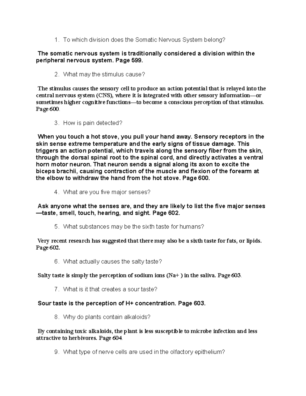 Hhjj - sample quiz - To which division does the Somatic Nervous System ...