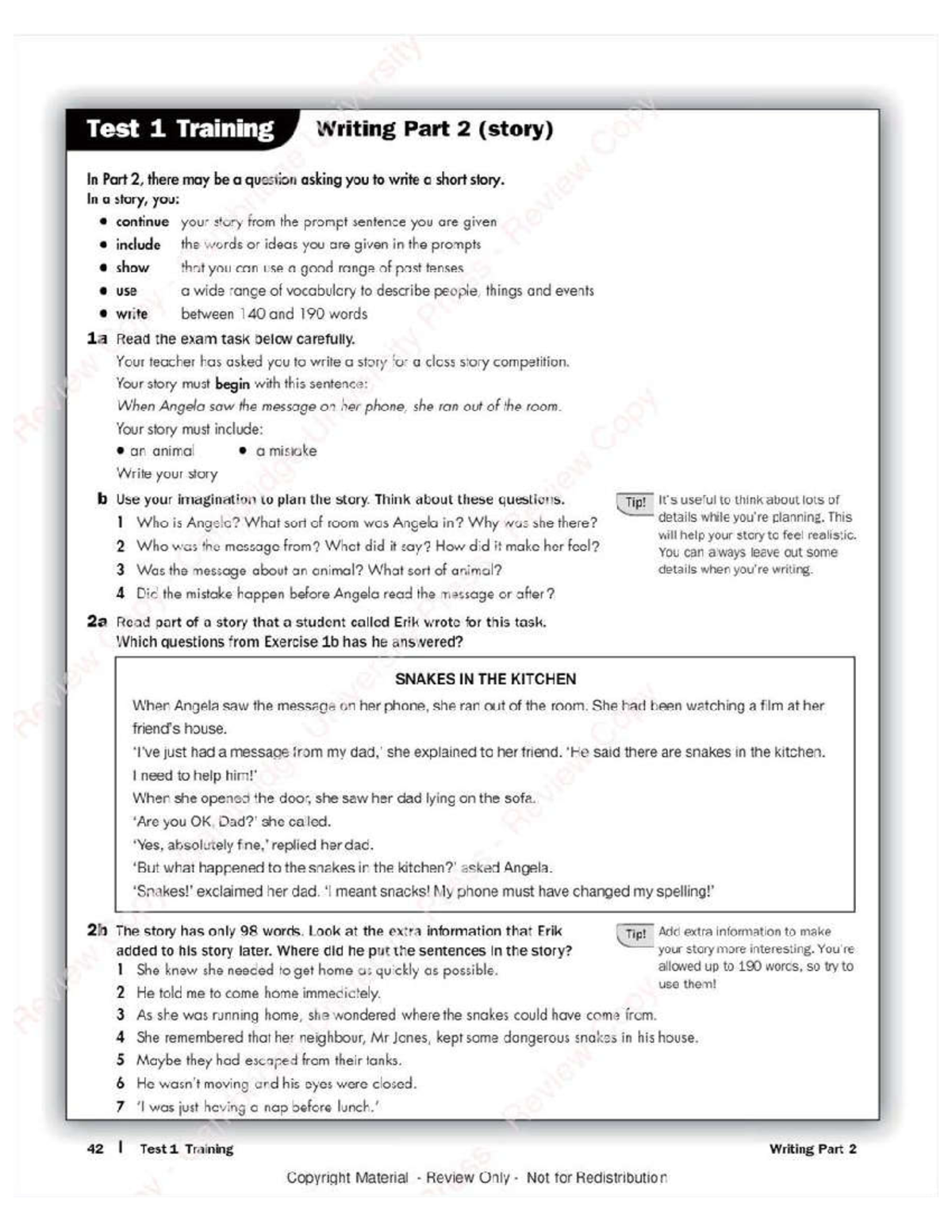 Writing a story - Ingles - Studocu