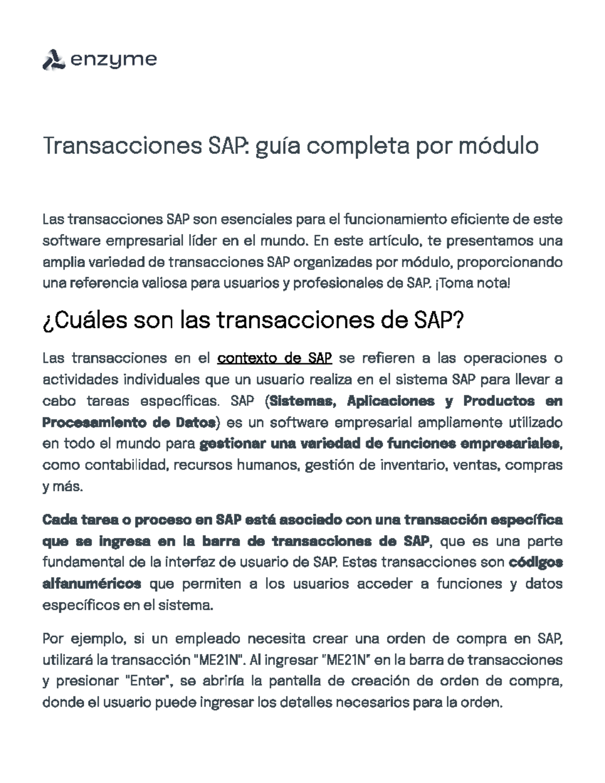 Transacciones SAP PM - Logística - Studocu