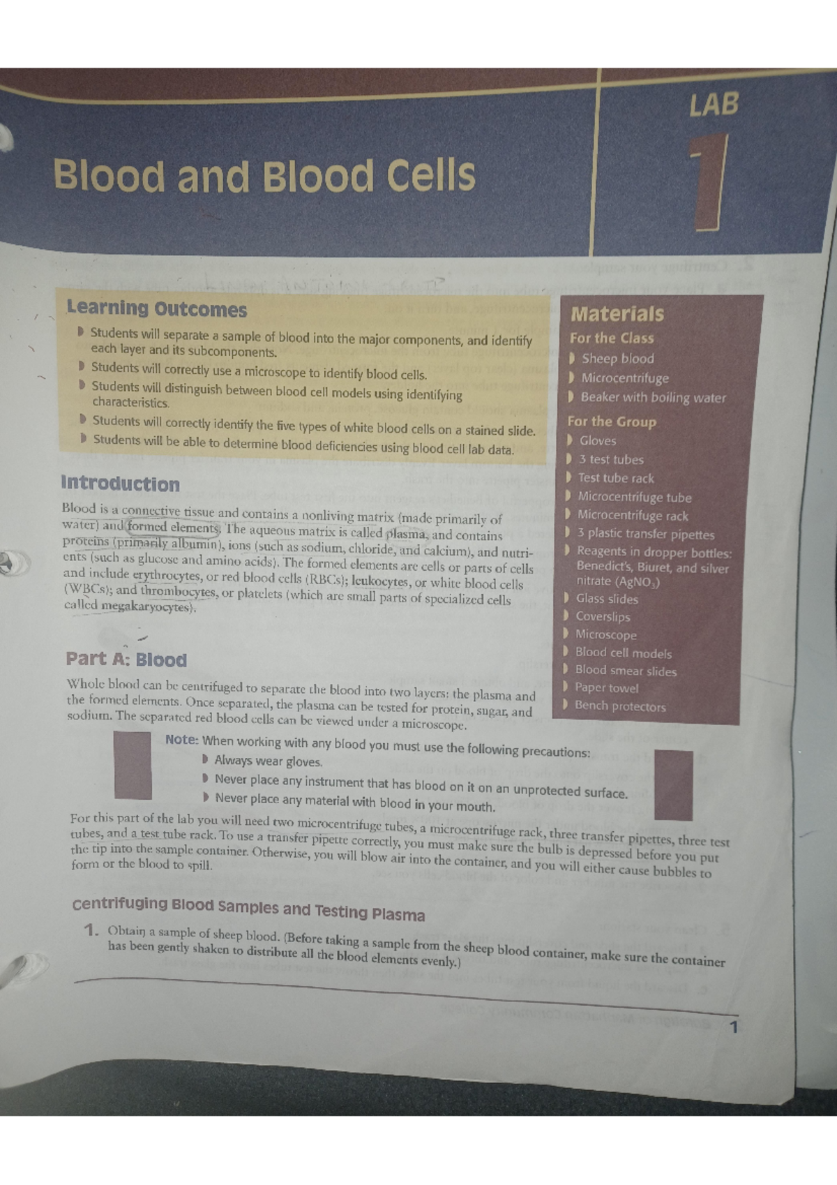 PDF Scanner 05-10-23 8 - Lab 1 Blood and Blood cells - BIO 426 - Studocu