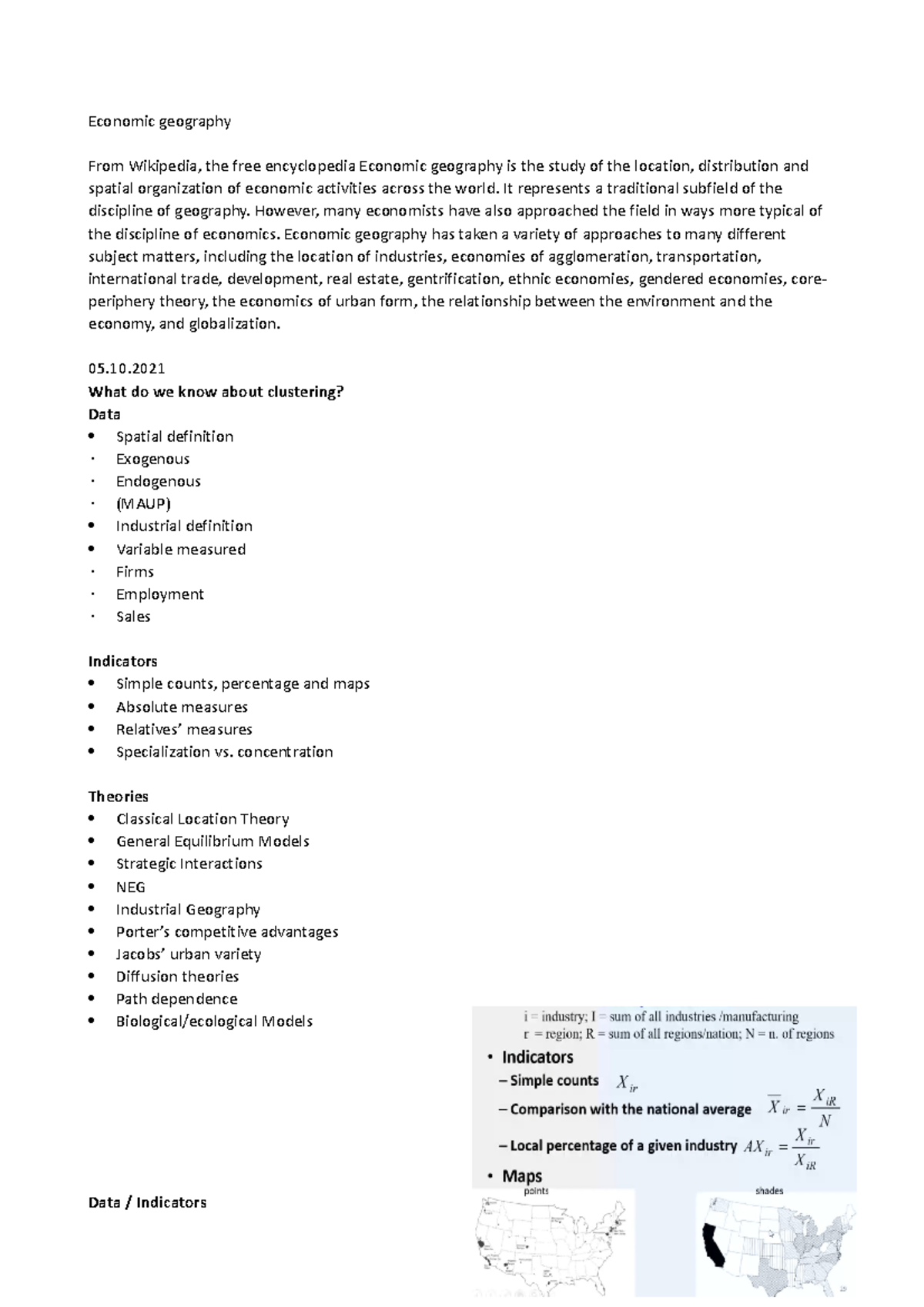 Economic geography - It represents a traditional subfield of the ...