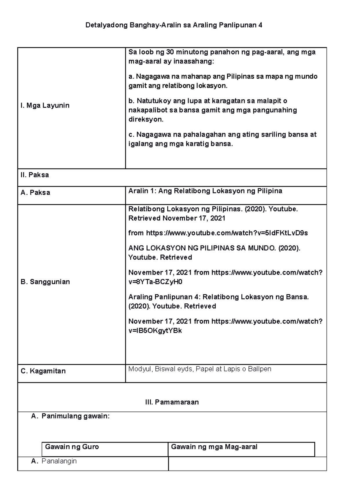 LP 100 Exam Part 2 - Lesson plan - Detalyadong Banghay-Aralin sa ...