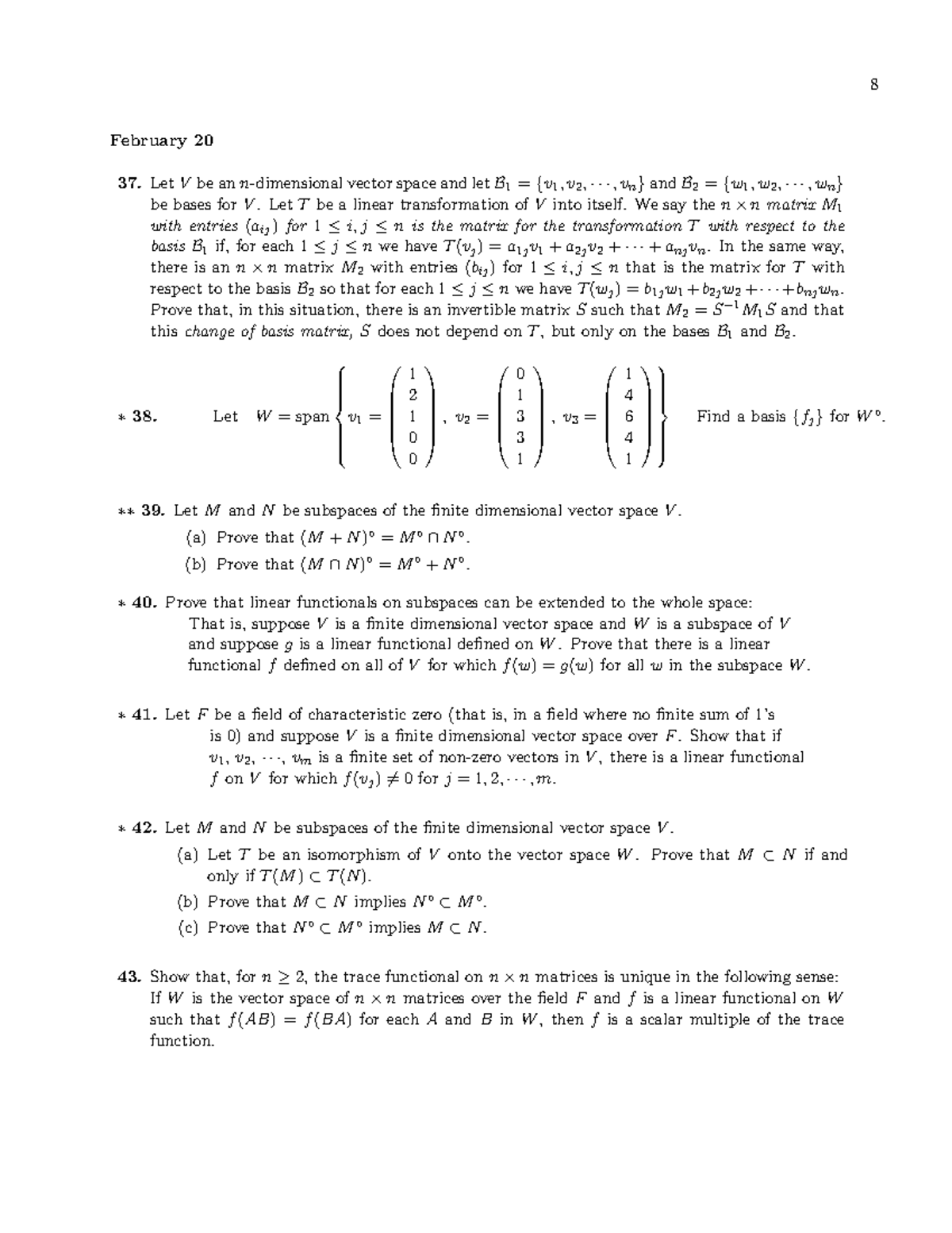 MATH 554 Prob 06 - Problem questions given in Class, Professor Carl ...