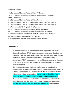 Neurological Case Study medical surgical nursing - Medical Surgical ...