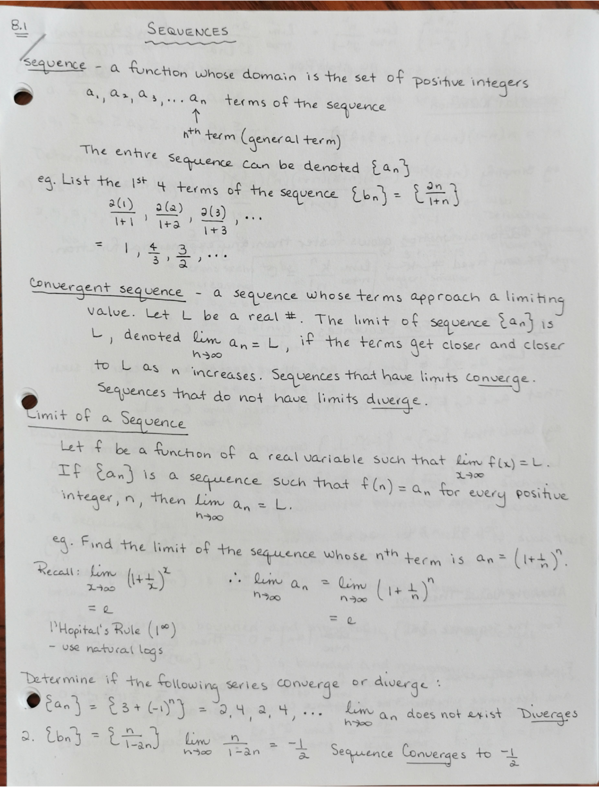 Sequences and Series Notes - MATH 101 - Studocu