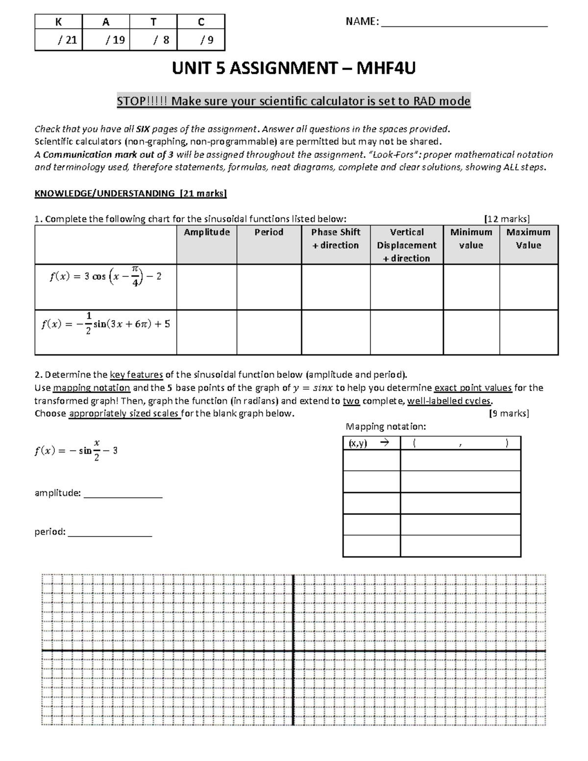 UNIT 5 Assignment 2022 spring {TEST} - NAME ...