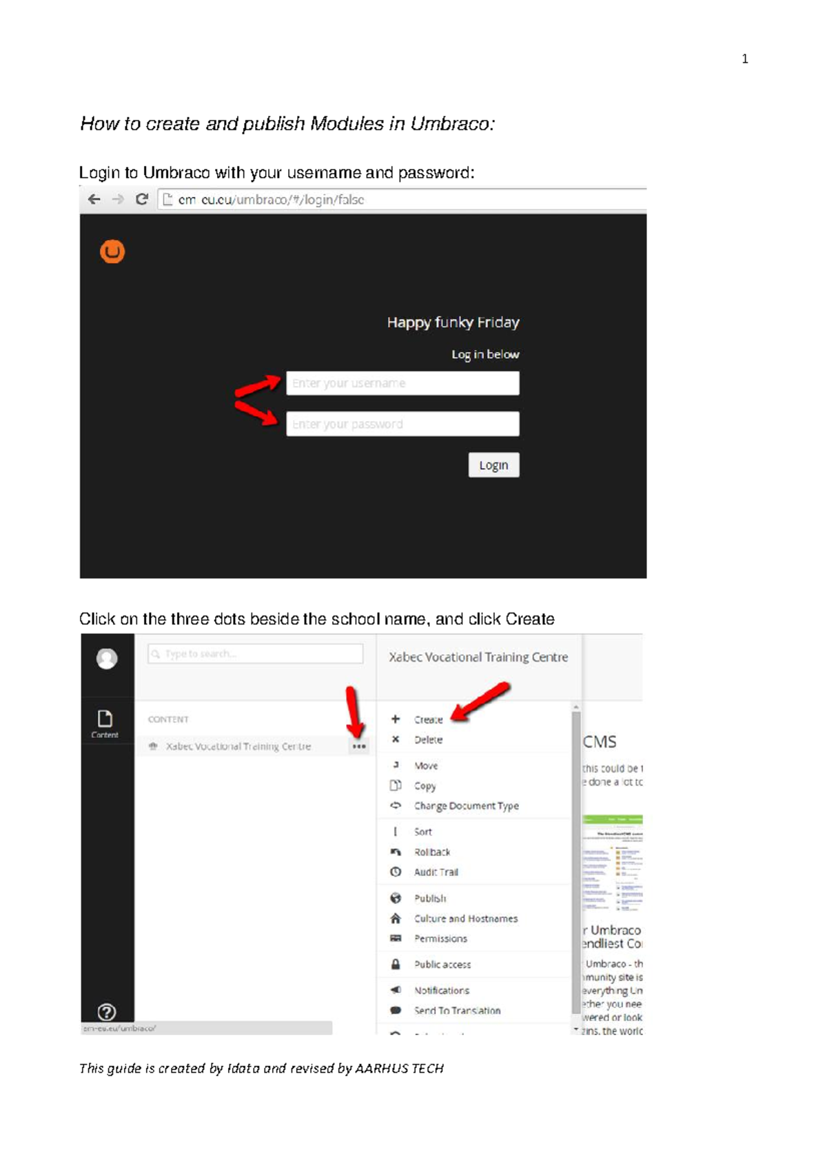 How to create and publish modules and pdf files in umbraco - How to create and publish Modules ...
